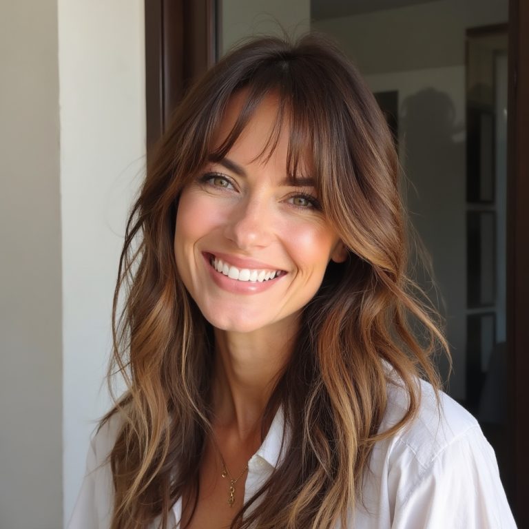 43 Highly Trending Hairstyle Ideas For Curtain Bangs with Layers