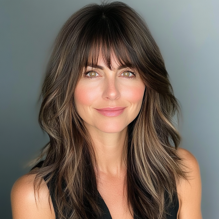 43 Highly Trending Hairstyle Ideas For Curtain Bangs with Layers