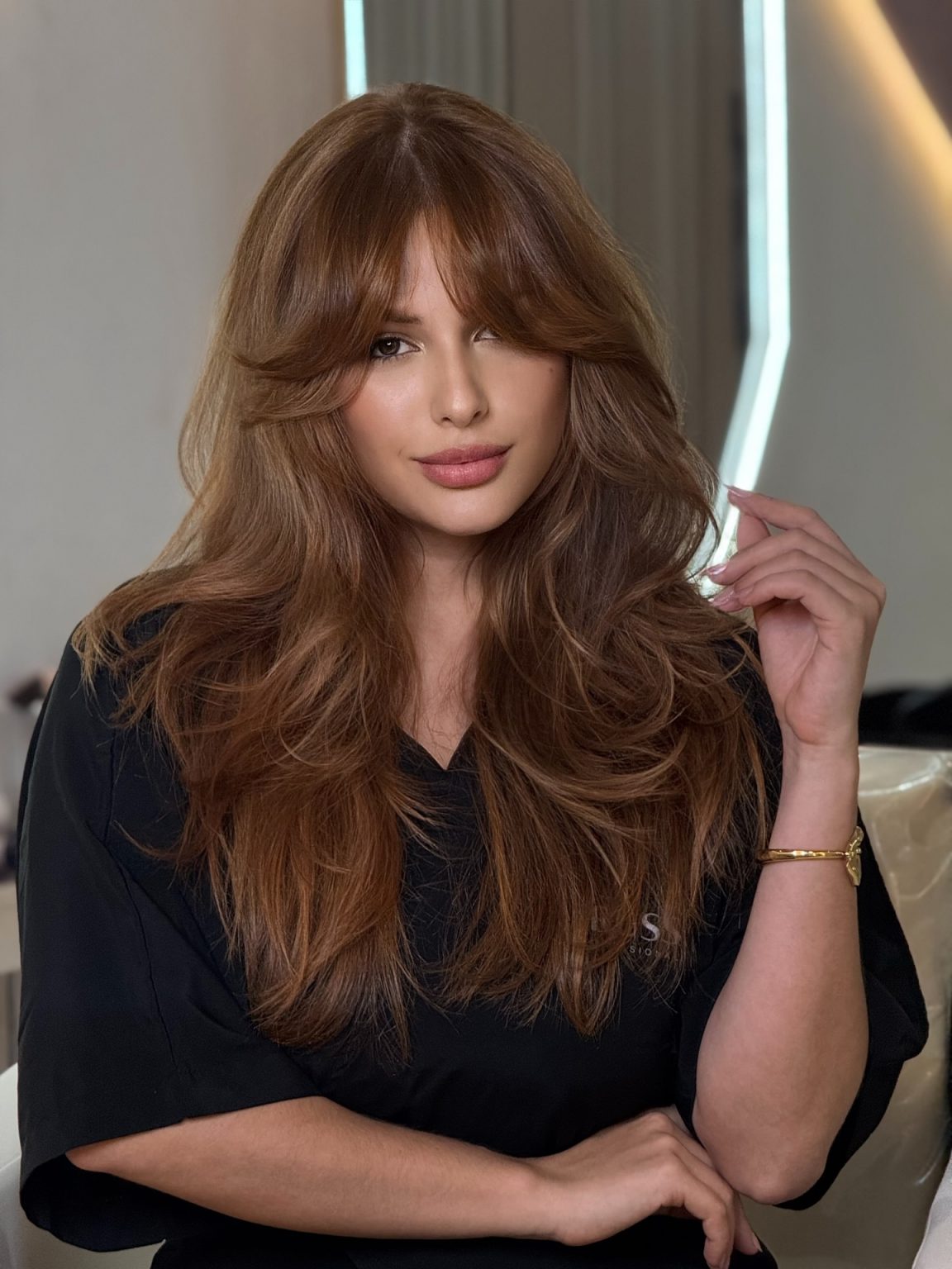 43 Highly Trending Hairstyle Ideas For Curtain Bangs with Layers
