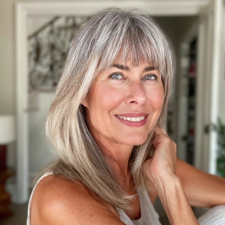 35 Flattering Hairstyles With Bangs That Are A Hit With Women Over 50