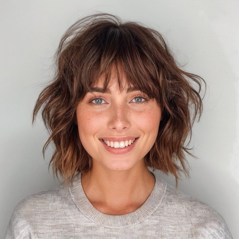 Embrace Your Inner Rockstar With These 35 Short Shags with Bangs