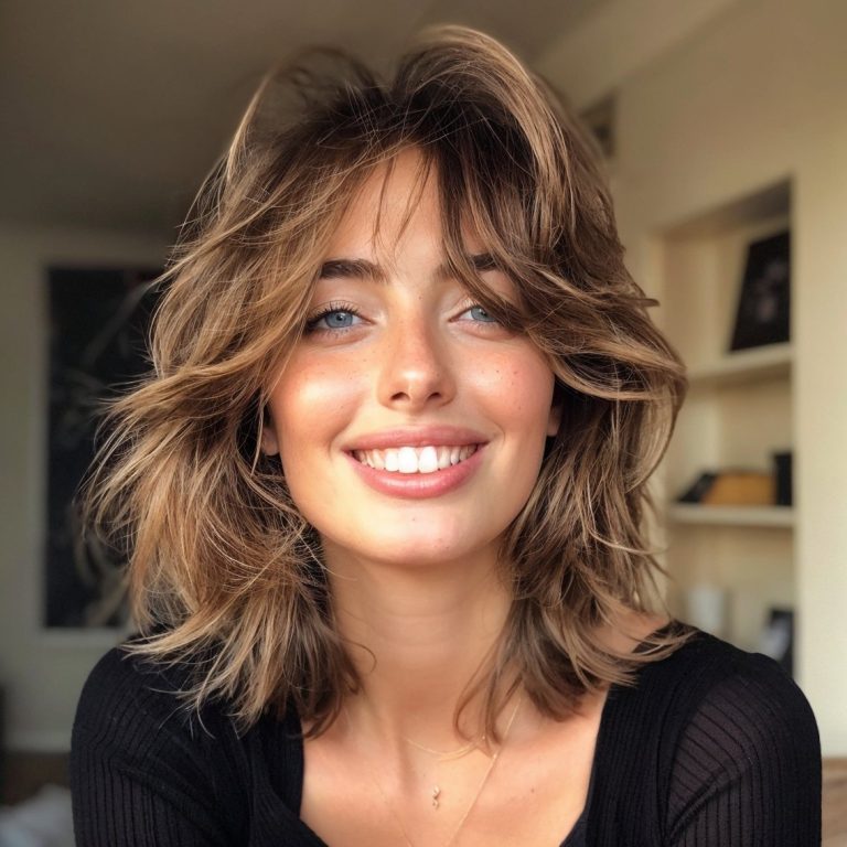 Embrace Your Inner Rockstar With These 35 Short Shags with Bangs