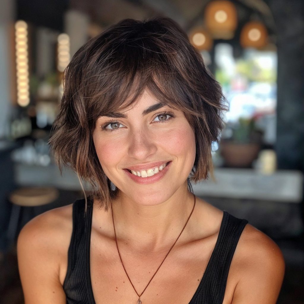 Embrace Your Inner Rockstar With These 35 Short Shags with Bangs