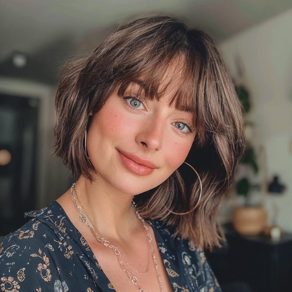 Embrace Your Inner Rockstar With These 35 Short Shags with Bangs