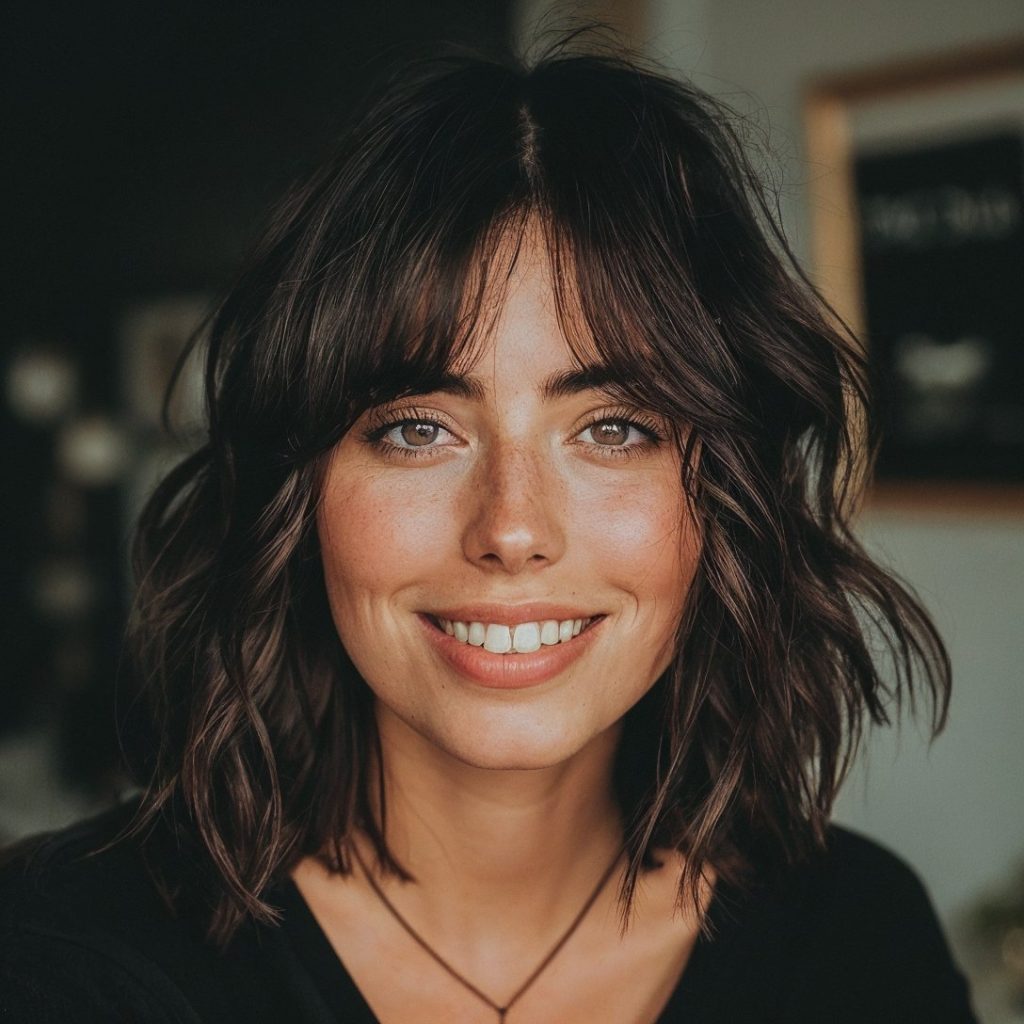 Embrace Your Inner Rockstar With These 35 Short Shags with Bangs