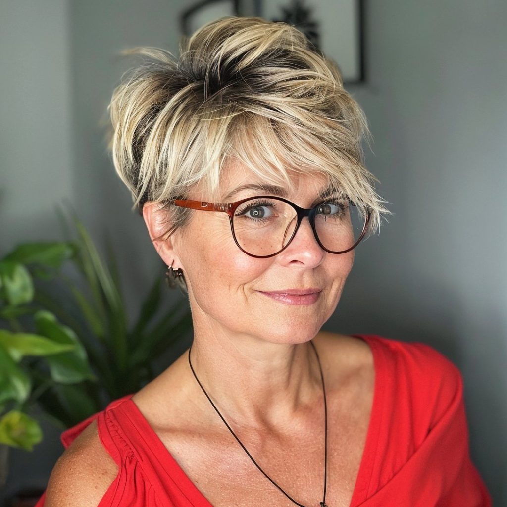 35 Pixie Cuts for Women in Their 50s with Glasses