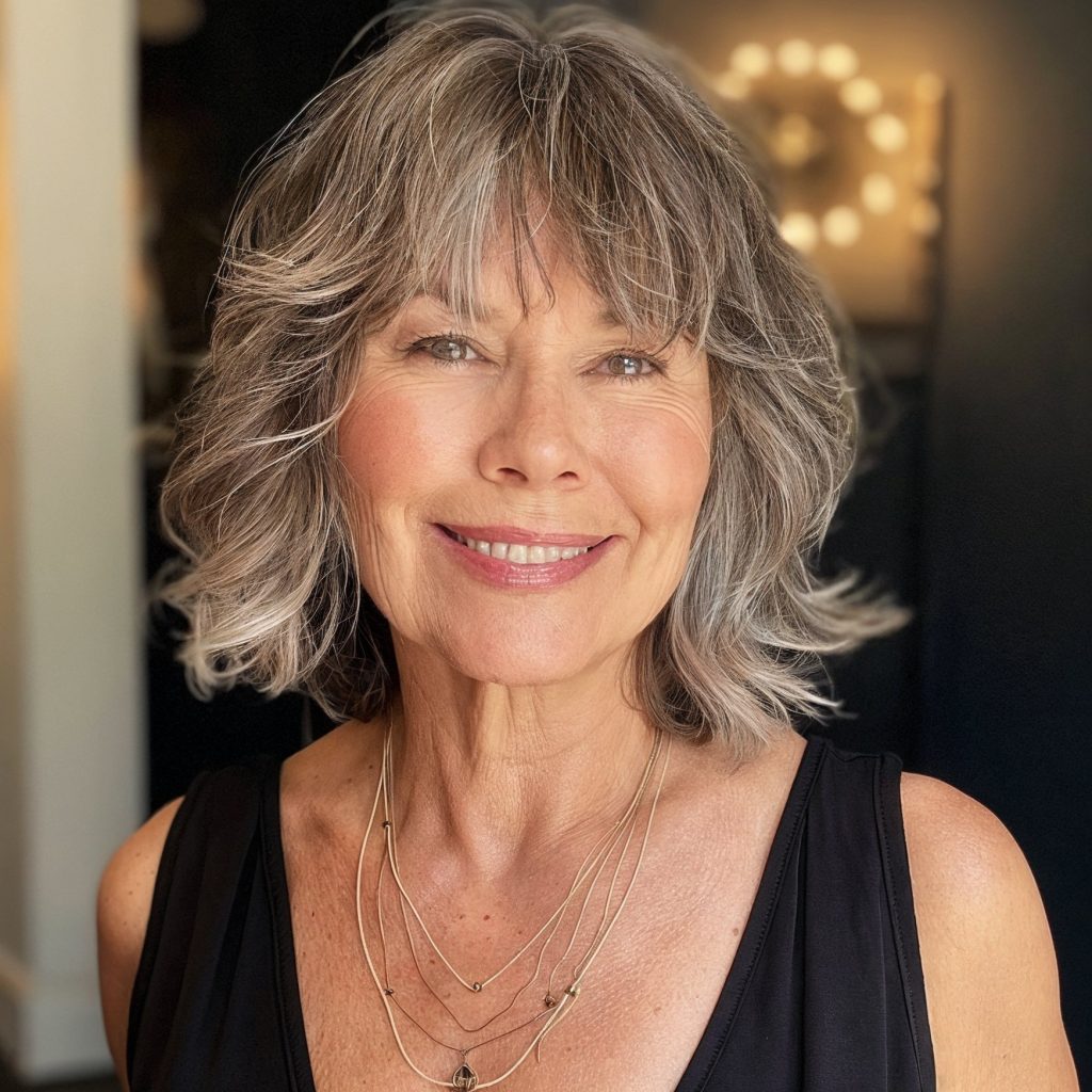 The Textured Lob Is The "It Girl Hairstyle" For Women In Their 60s ...