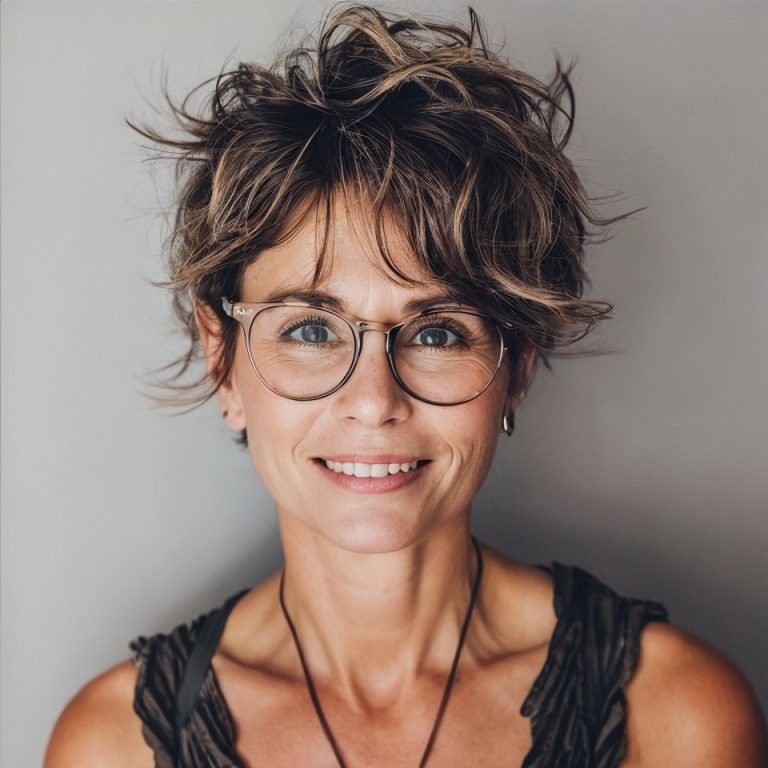 35 Pixie Cuts for Women in Their 50s with Glasses