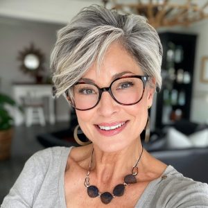 35 Pixie Cuts for Women in Their 50s with Glasses