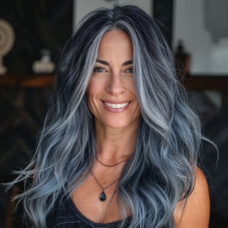 40 Gorgeous Ways to Blend Grays Into Dark Hair