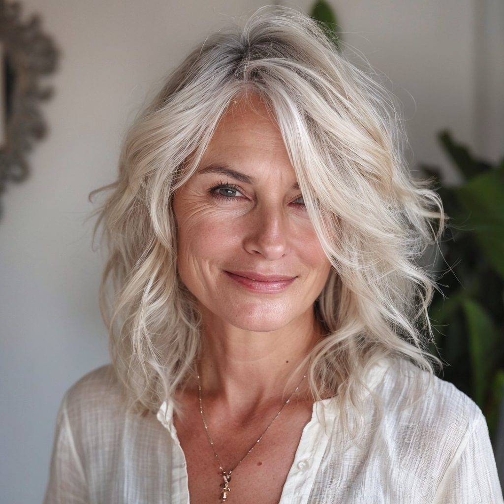 35 Stylish Shaggy Lobs Women Over 50 Are LOVING Right Now