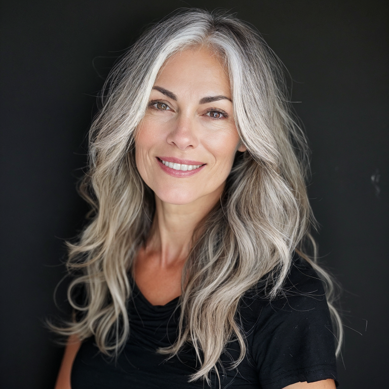 40 Gorgeous Ways to Blend Grays Into Dark Hair