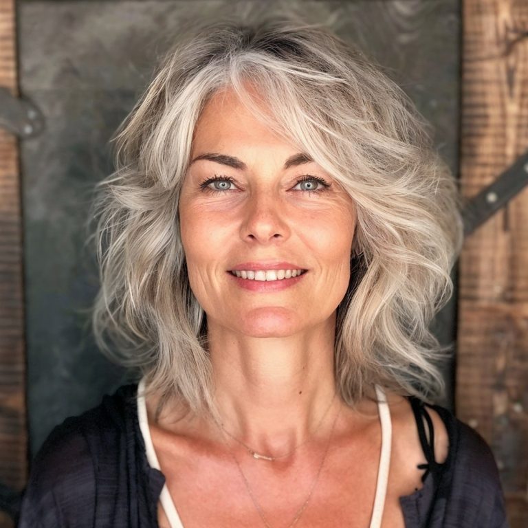 35 Stylish Shaggy Lobs Women Over 50 Are LOVING Right Now