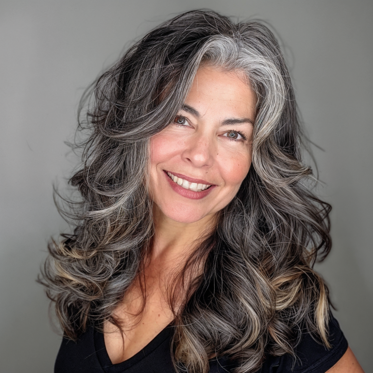 40 Gorgeous Ways to Blend Grays Into Dark Hair