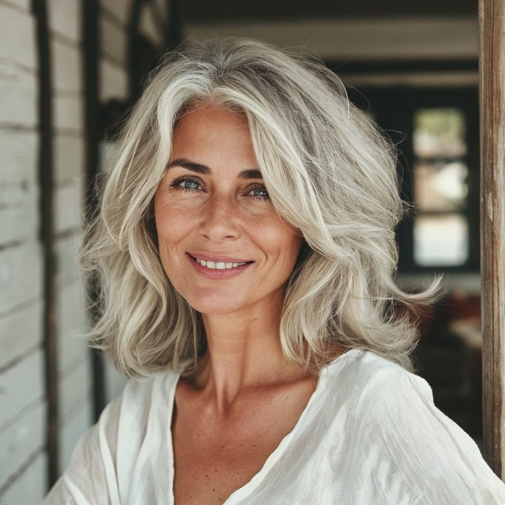 35 Stylish Shaggy Lobs Women Over 50 Are LOVING Right Now