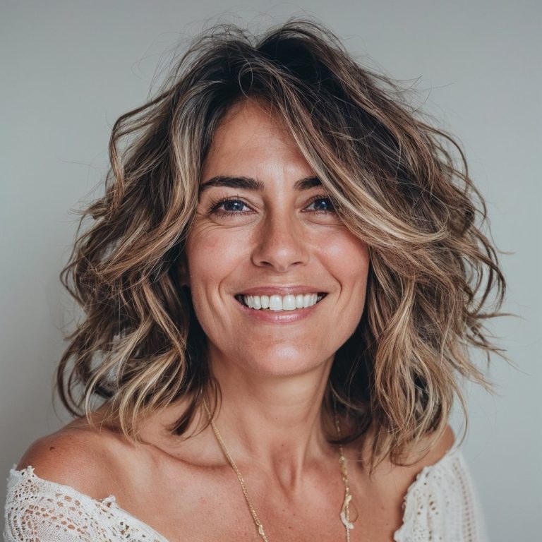 35 Stylish Shaggy Lobs Women Over 50 Are LOVING Right Now