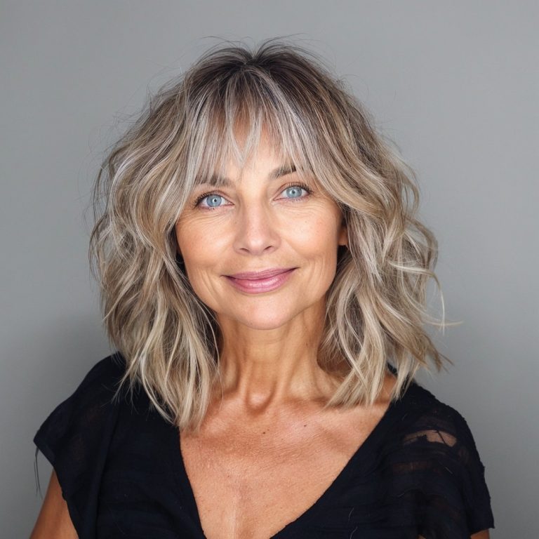 35 Stylish Shaggy Lobs Women Over 50 Are LOVING Right Now