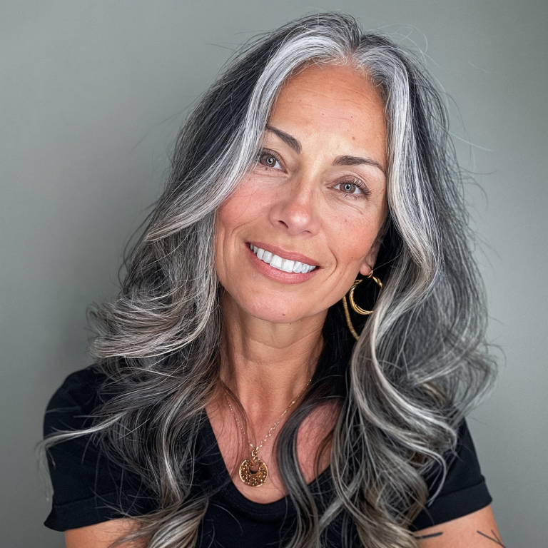 40 Gorgeous Ways to Blend Grays Into Dark Hair