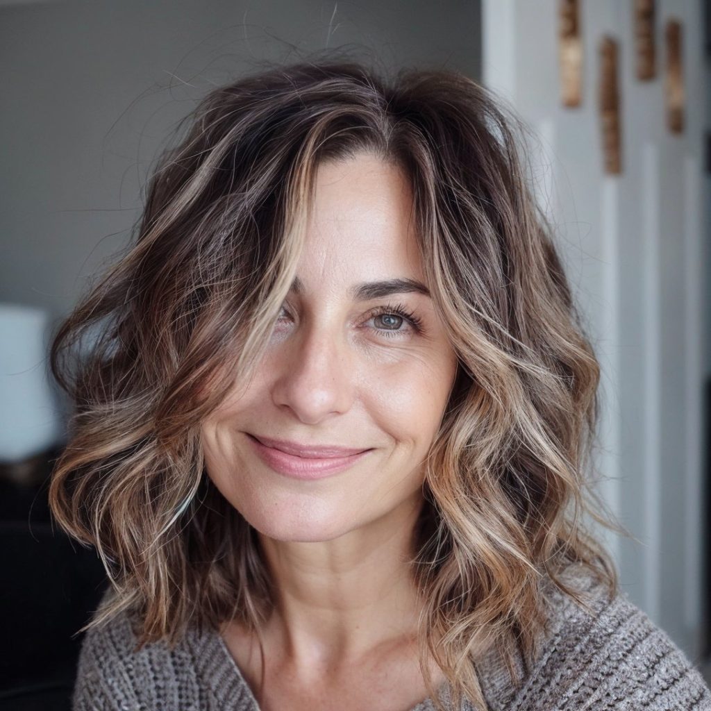 35 Stylish Shaggy Lobs Women Over 50 Are LOVING Right Now